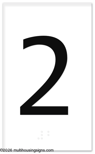 Elevator Floor Number Signs (GSS-EDJ32) | MultiHousingSigns.com